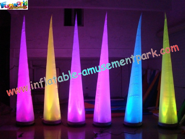 Inflatable Lighting Decoration Cone with LED changing light use for ...
