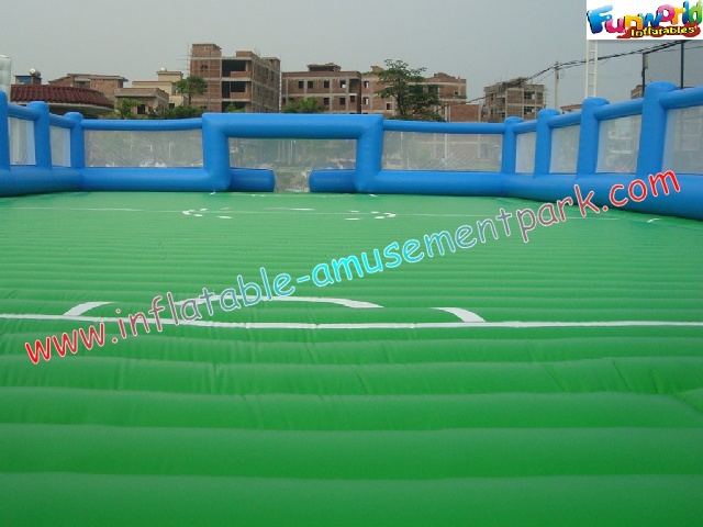 Giant Inflatable Sports Games Football / Soccer Field With Inflatable Floor