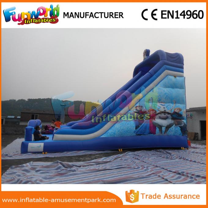 PVC Frozen Commercial Inflatable Slide Dry Inflatable Stairs Slide Toys ...