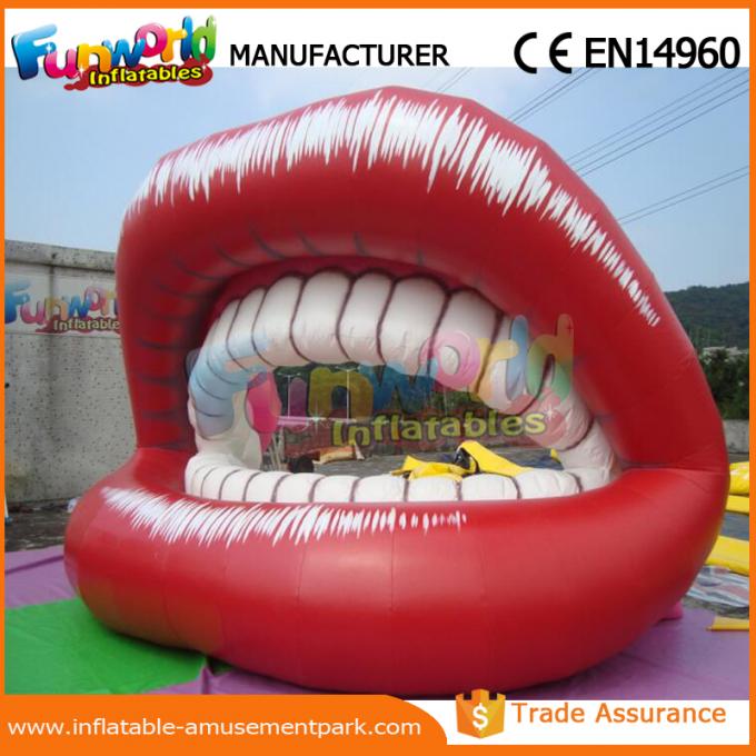 5m Long Red Advertising Inflatables Big Month Ladies Lip for Promotion