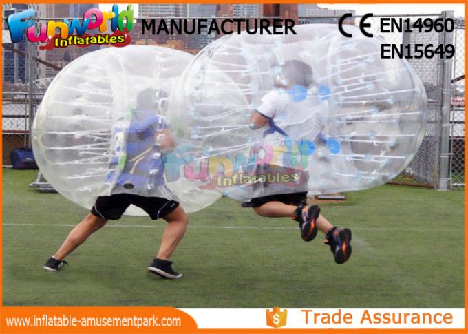 Clear TPU Inflatable Human Knocker Ball , Inflatable Ball Suit