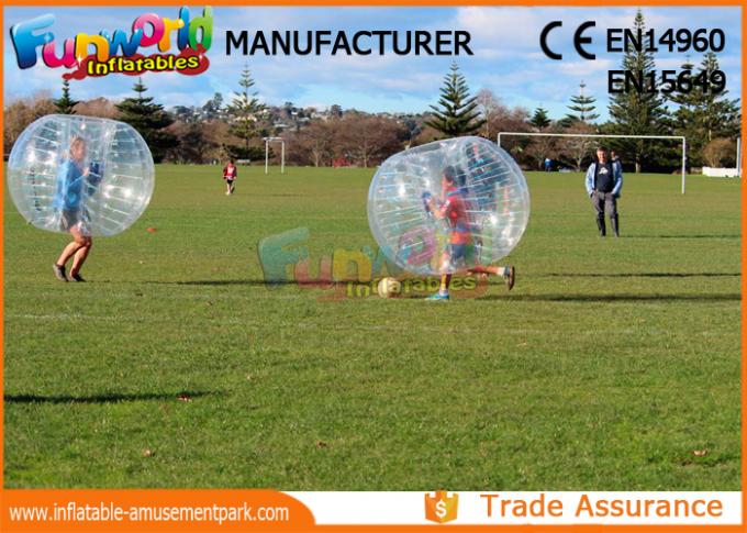 Clear TPU Inflatable Human Knocker Ball , Inflatable Ball Suit