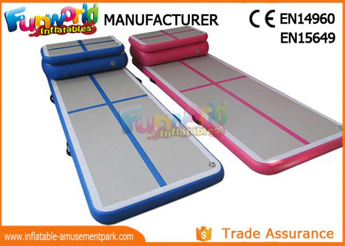 Drop Stitch Inflatable Sports Games , Blow Up Tumbling Mat Training Board