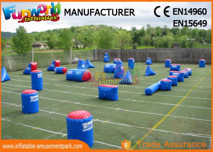 multi - color 0.6mm PVC Tarpaulin Inflatable Barriers For Paintball Sports
