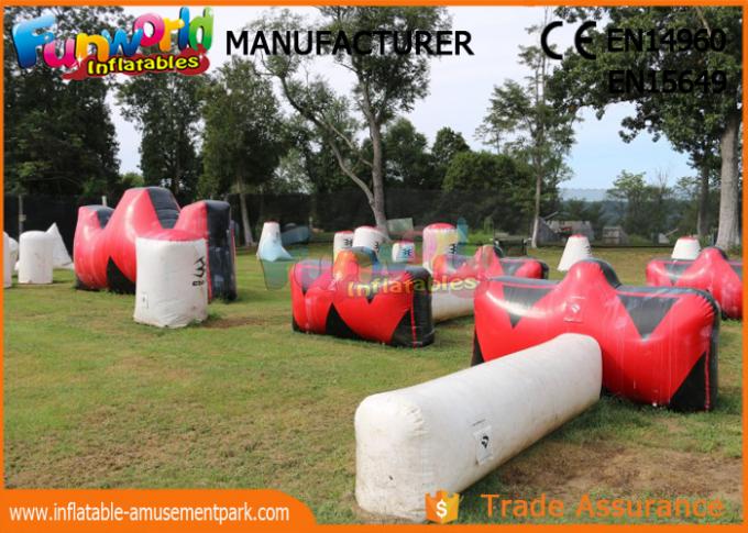 multi - color 0.6mm PVC Tarpaulin Inflatable Barriers For Paintball Sports