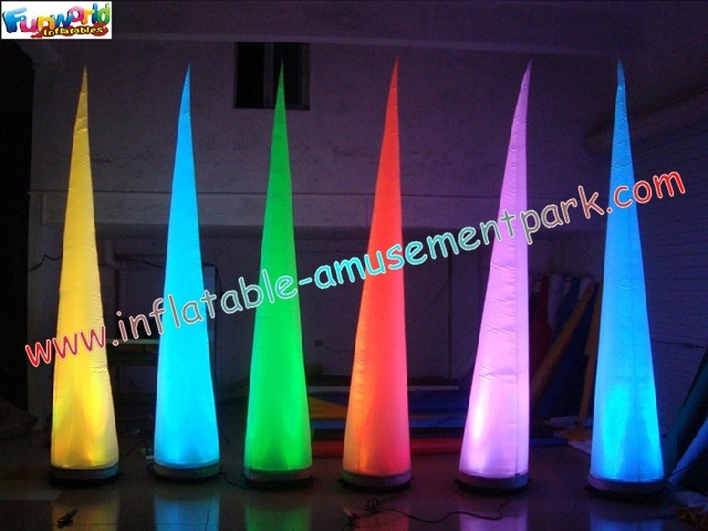Inflatable Lighting Decoration Cone with LED changing light use for ...