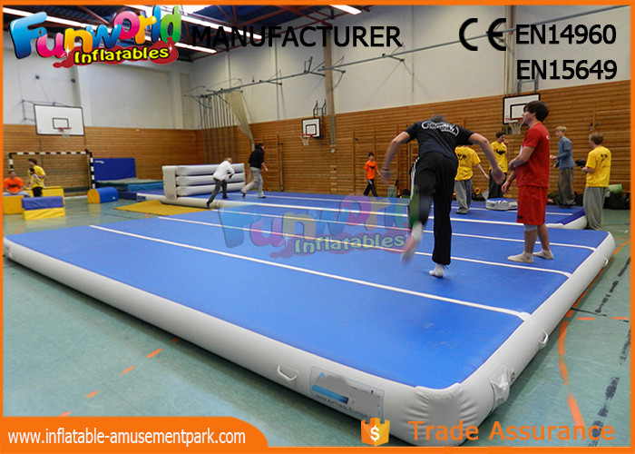 0.9mm PVC Tarpaulin Jumping Inflatable Gym Airtrick Mat / Blow Up ...