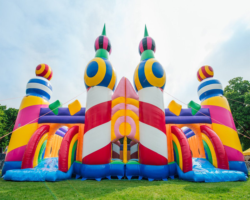 Multi Color Inflatable Amusement Park For Festival Activity / Public